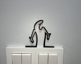 La Linea Figure "happy" Wall Art Wall Decor / Stick Figures / Wall 3D ...