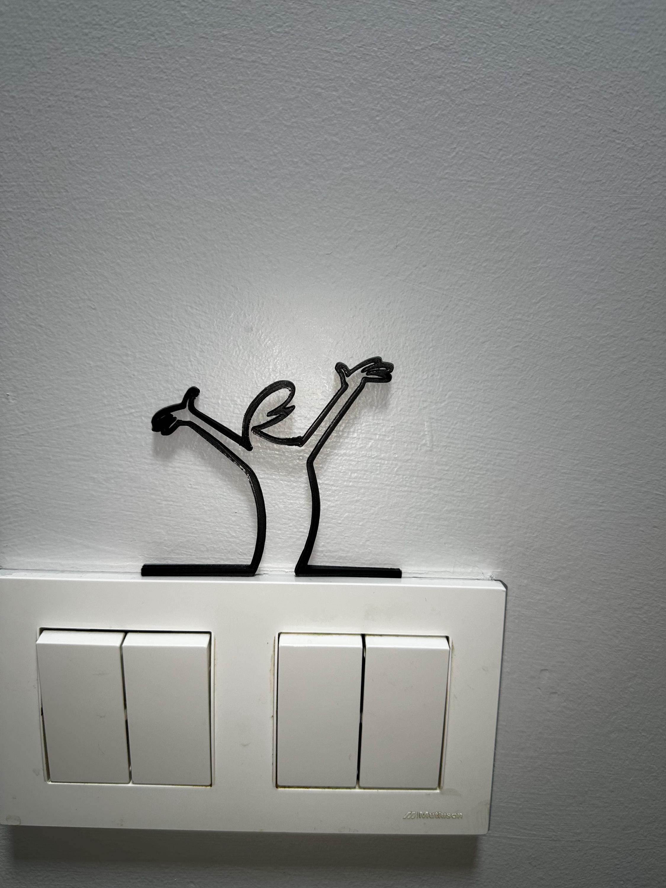 La Linea Figure "happy" Wall Art Wall Decor / Stick Figures / Wall 3D ...
