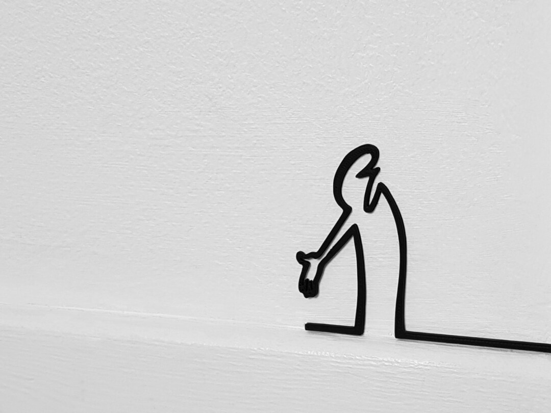La Linea Figure "complaining" Wall Art Wall Decor / Stick Figures ...
