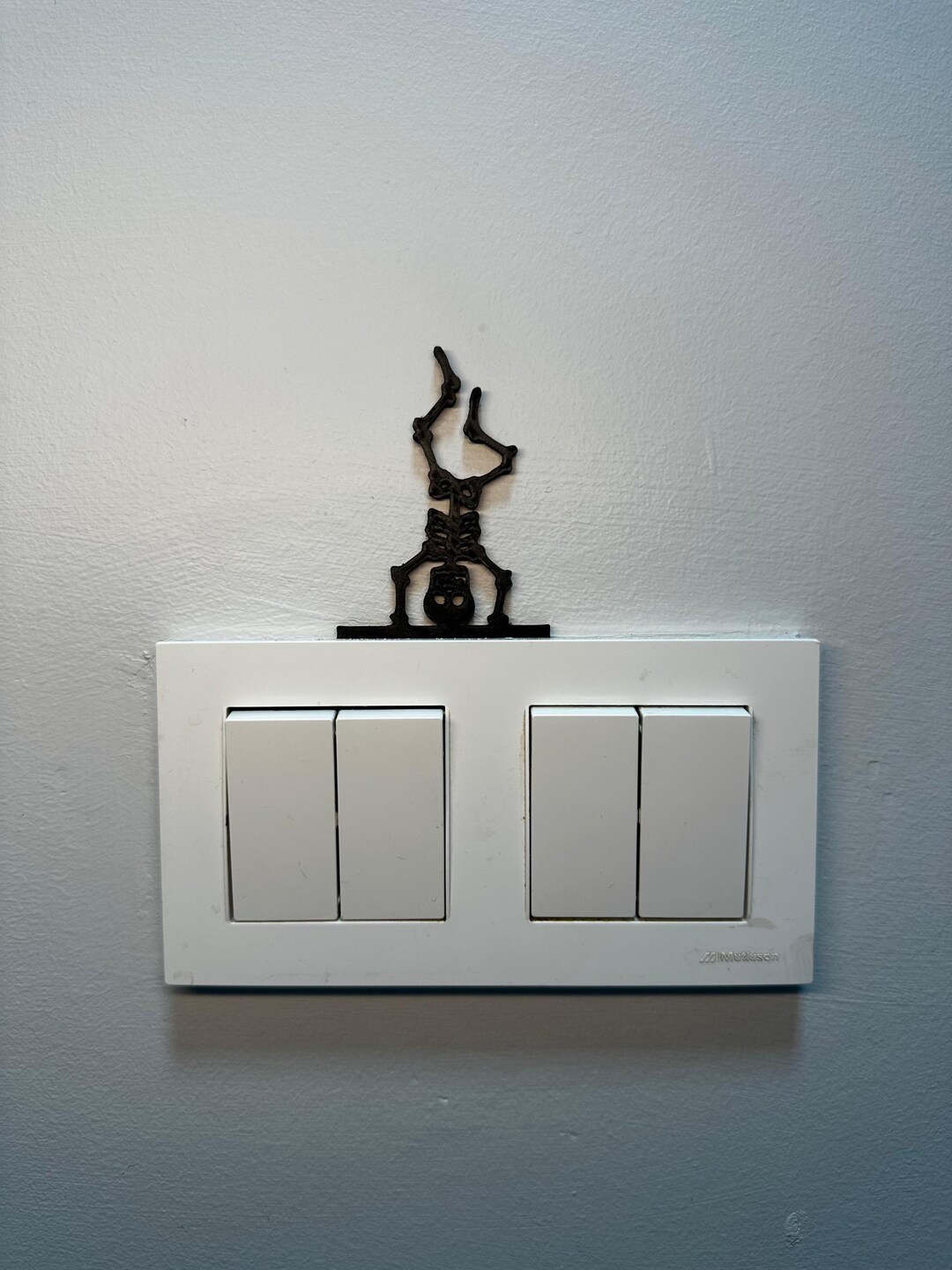 Halloween Skeleton 'handstand' Wall Art Wall Decor / Stick Figure ...