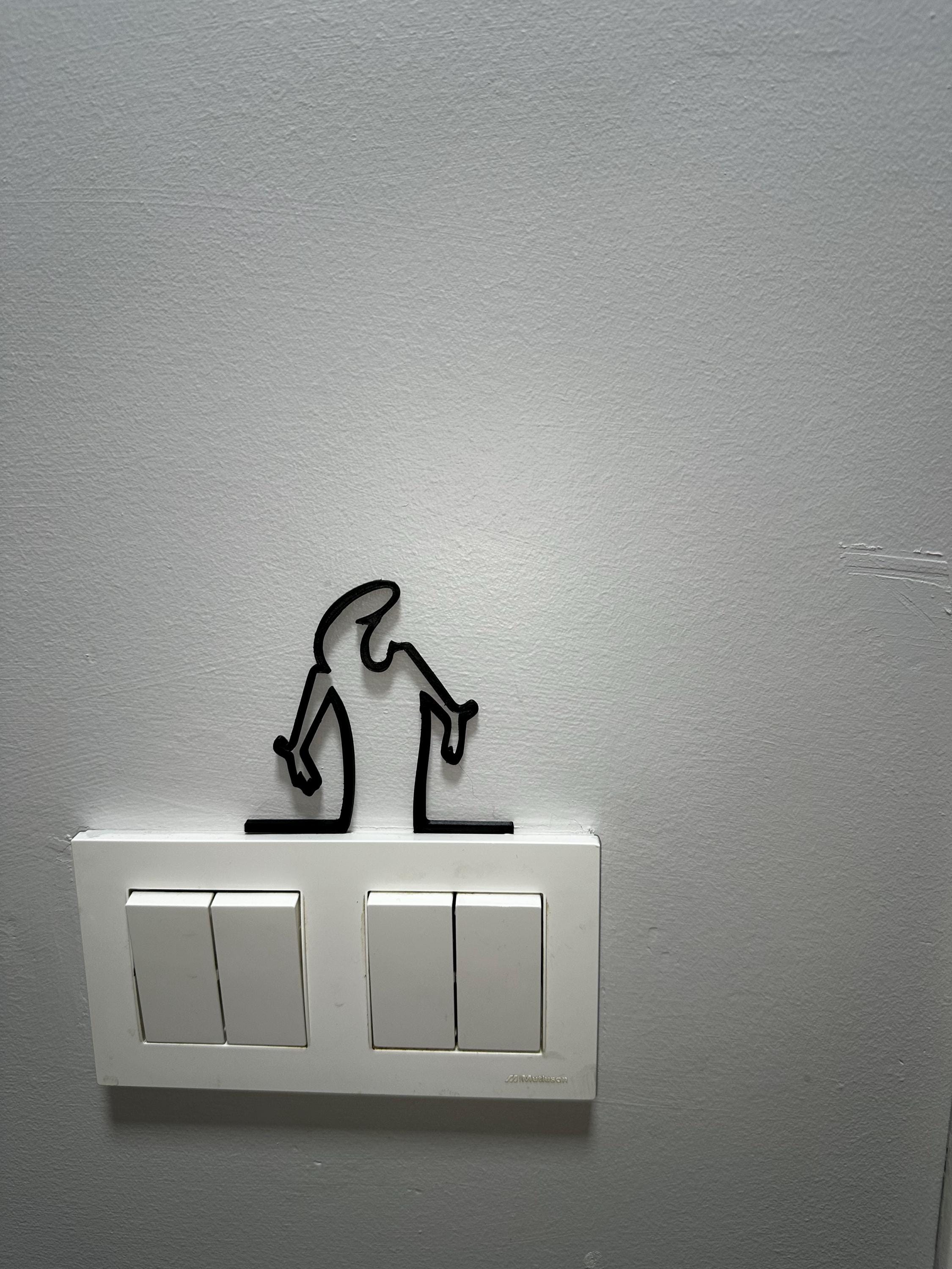 La Linea Figure "complaining" Wall Art Wall Decor / Stick Figures ...