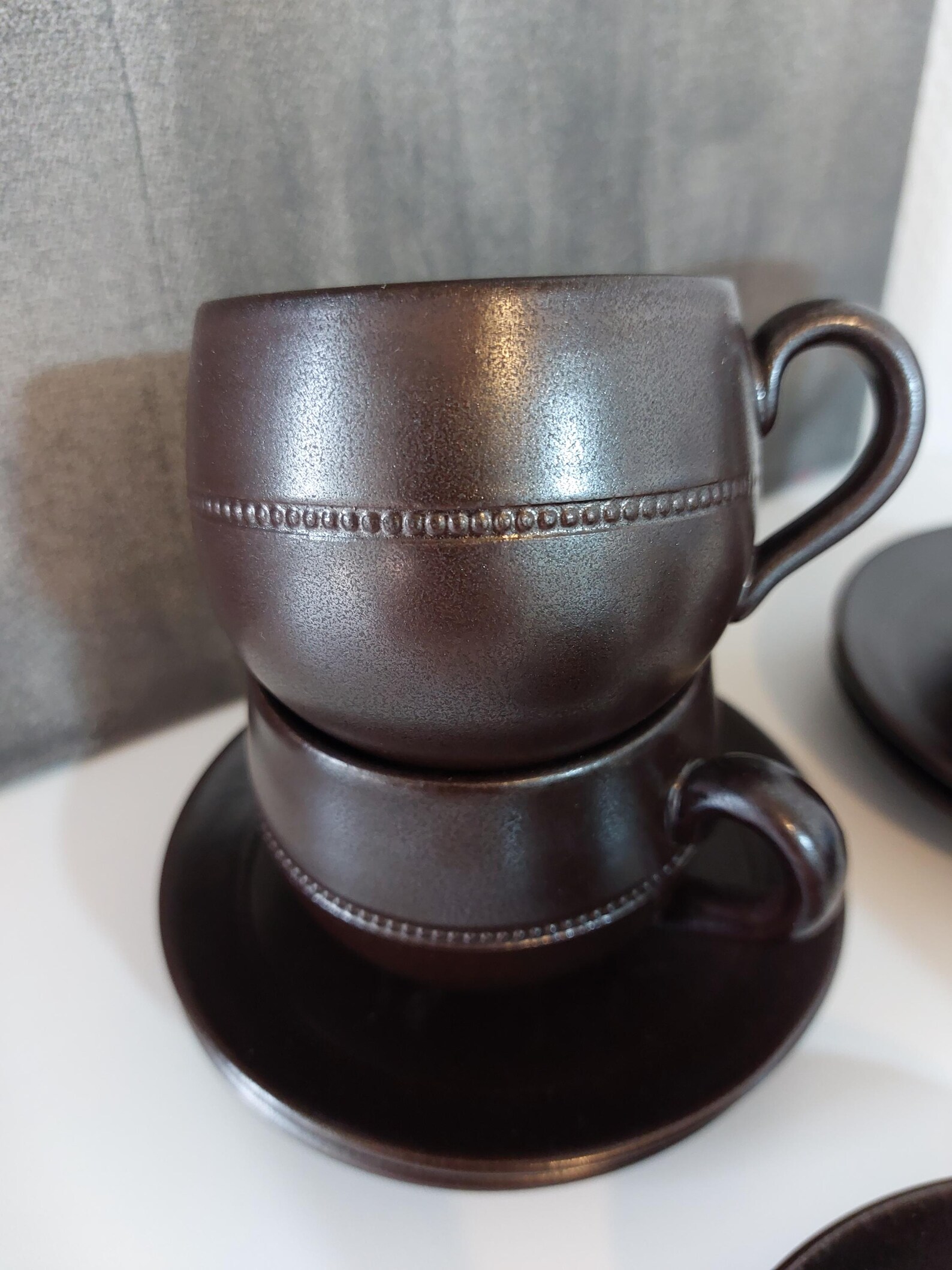 Con defecto / Old Höganäs / Juego de café o té / Pärlband / Marrón ...