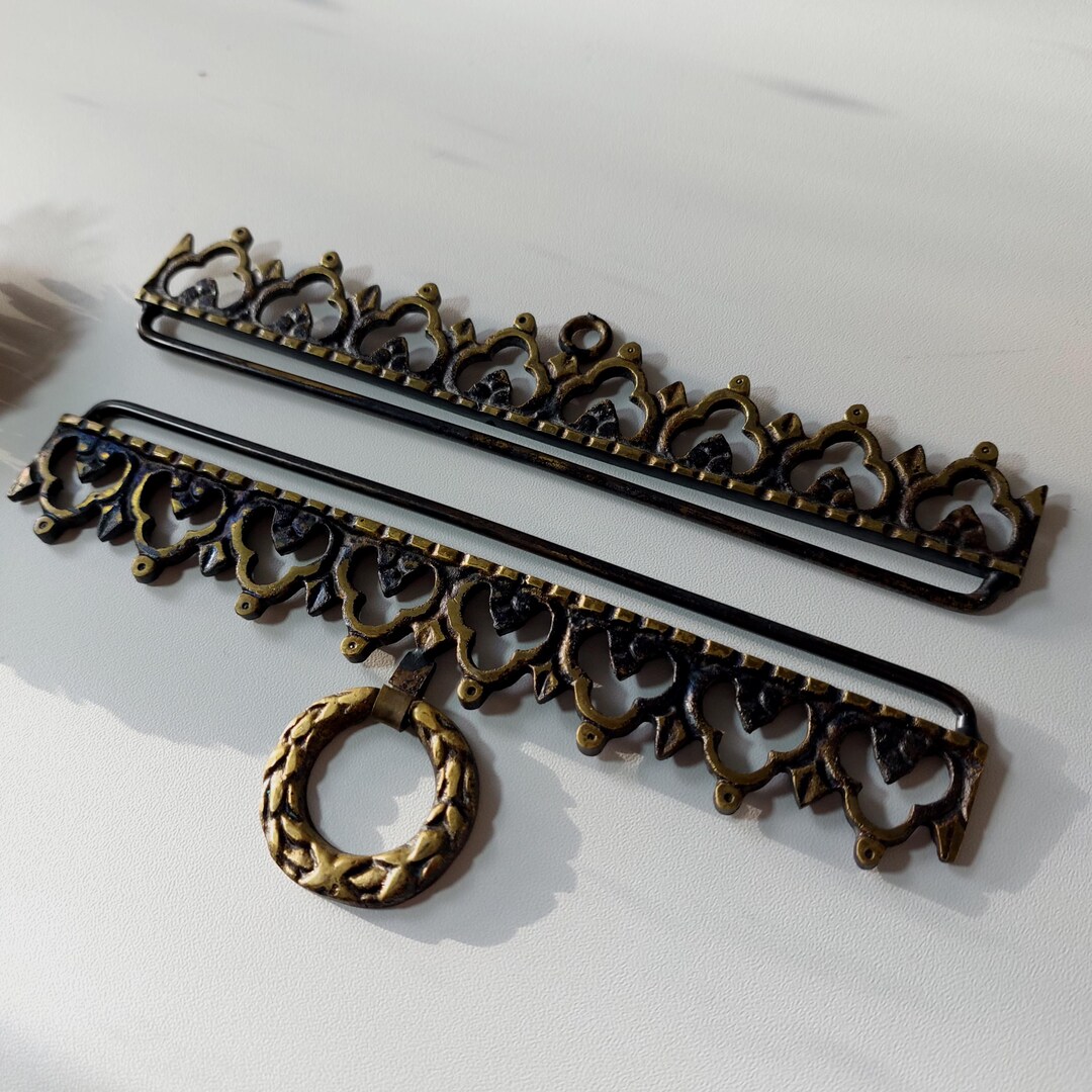 Amazing Vintage Scandinavian | Tapestry Hangers | Brass Ornamental ...