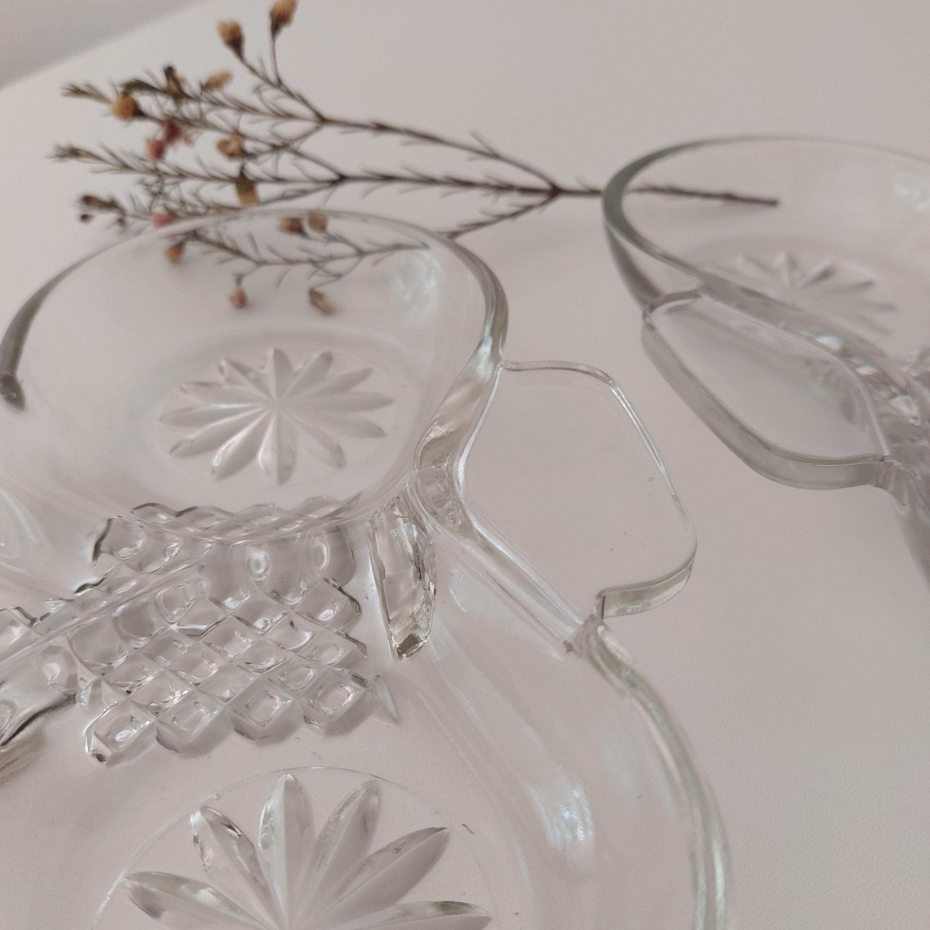 Vintage Spade Glass Dishes set of Two Alice in Wonderland Tea Party ...