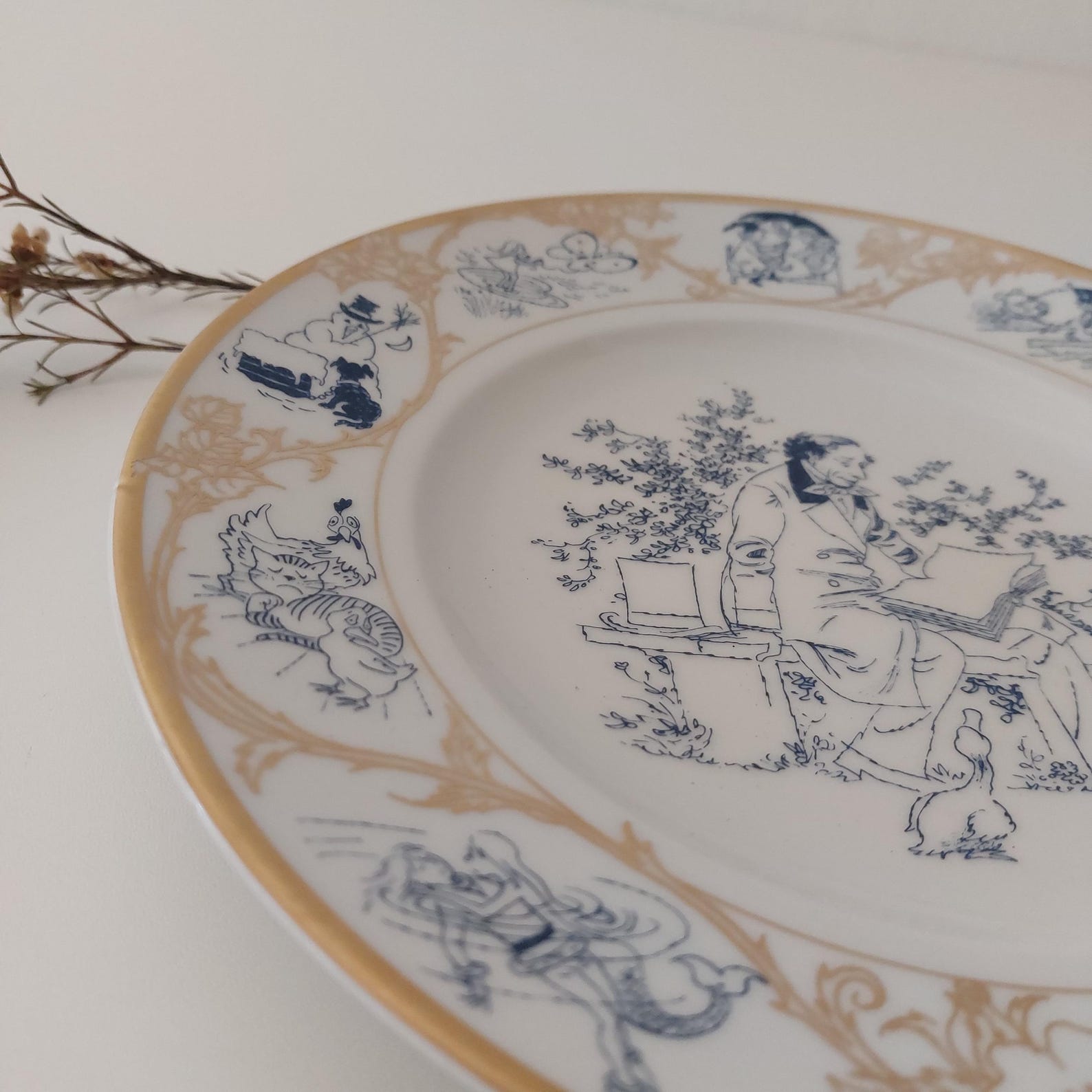 Vintage Bing & Grondahl | Hans Christian Andersen Wall Plate | Blue and ...