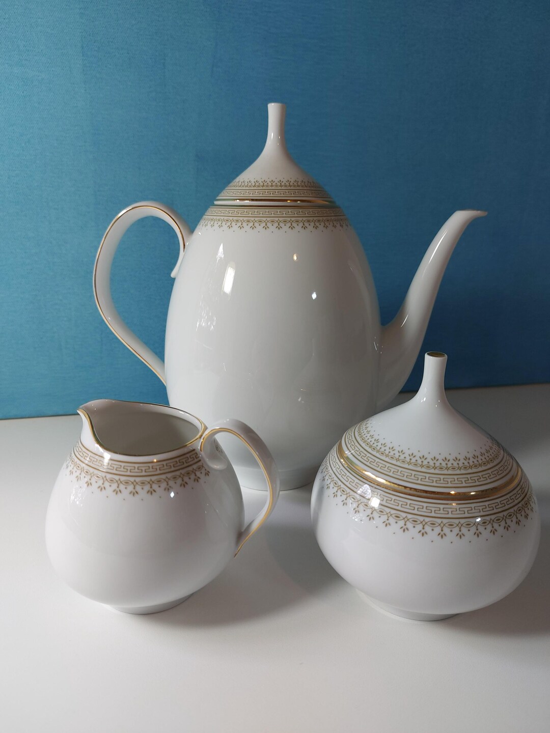 Vintage Hutschenreuther Poesie Tea Set – Achtziger Design, German Fine ...
