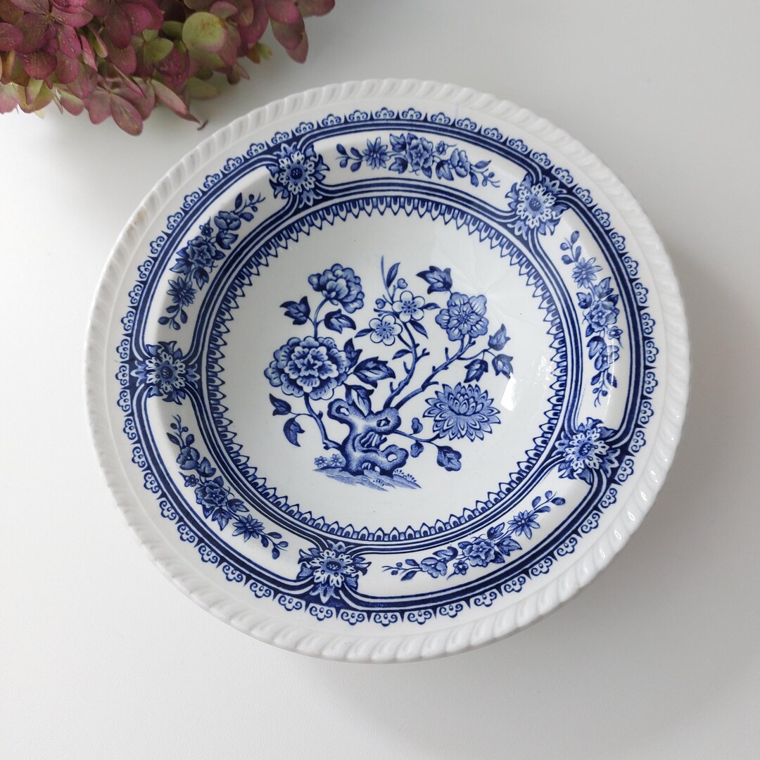 Vintage Wood & Sons | Burslem | Made in England | Dorset | Blue | Transferware | Small Bowl ...