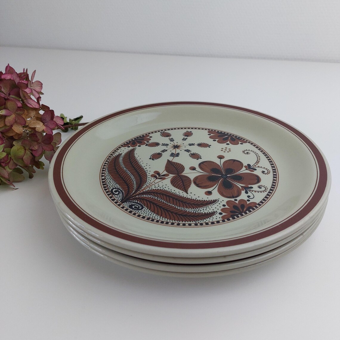 Vintage Figgjo Flint | Norway | Hedda | Dinner Plates| 70s | Set of 4 ...