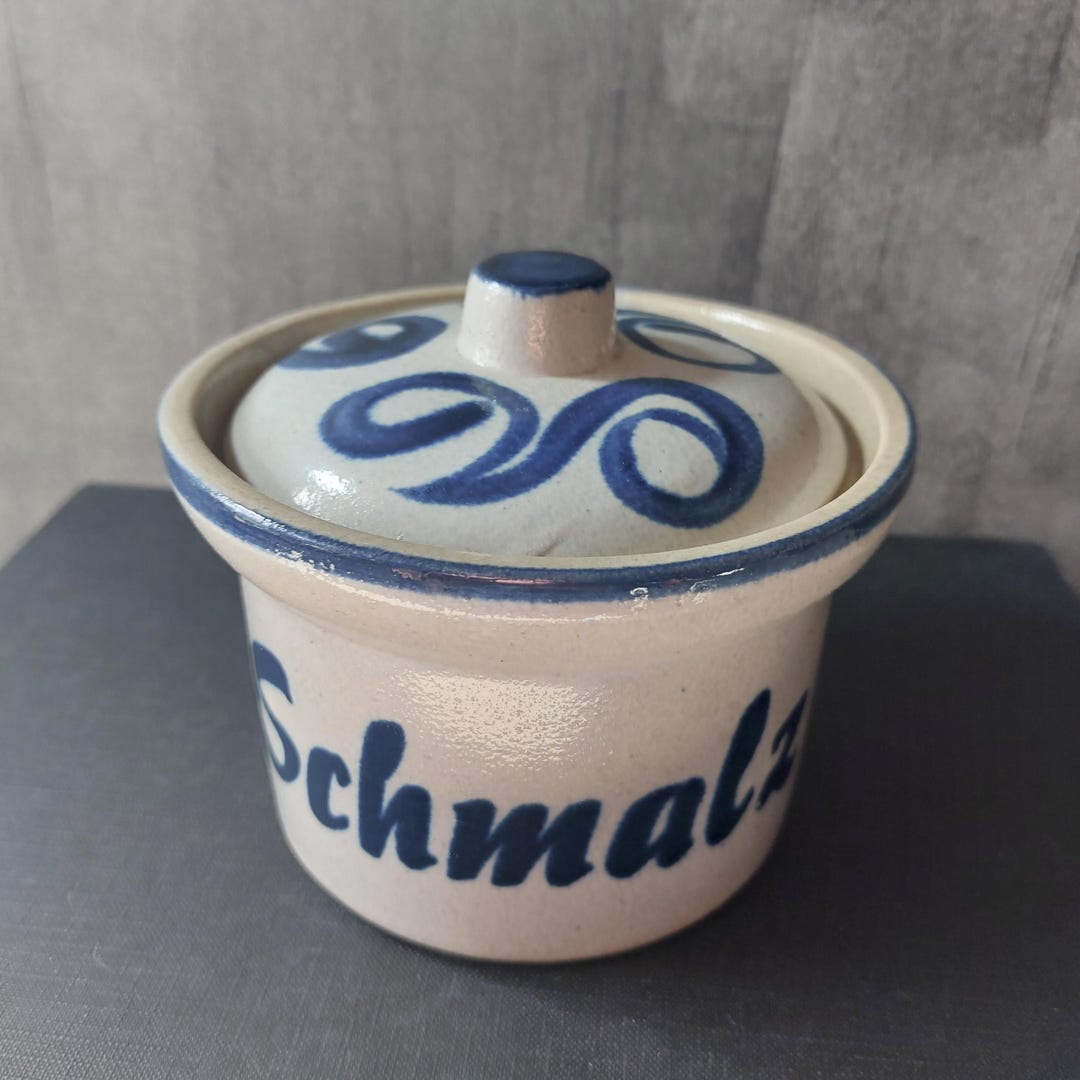 Vintage German | Lard Ceramic Pot | Butter Crock | Butter Keeper ...