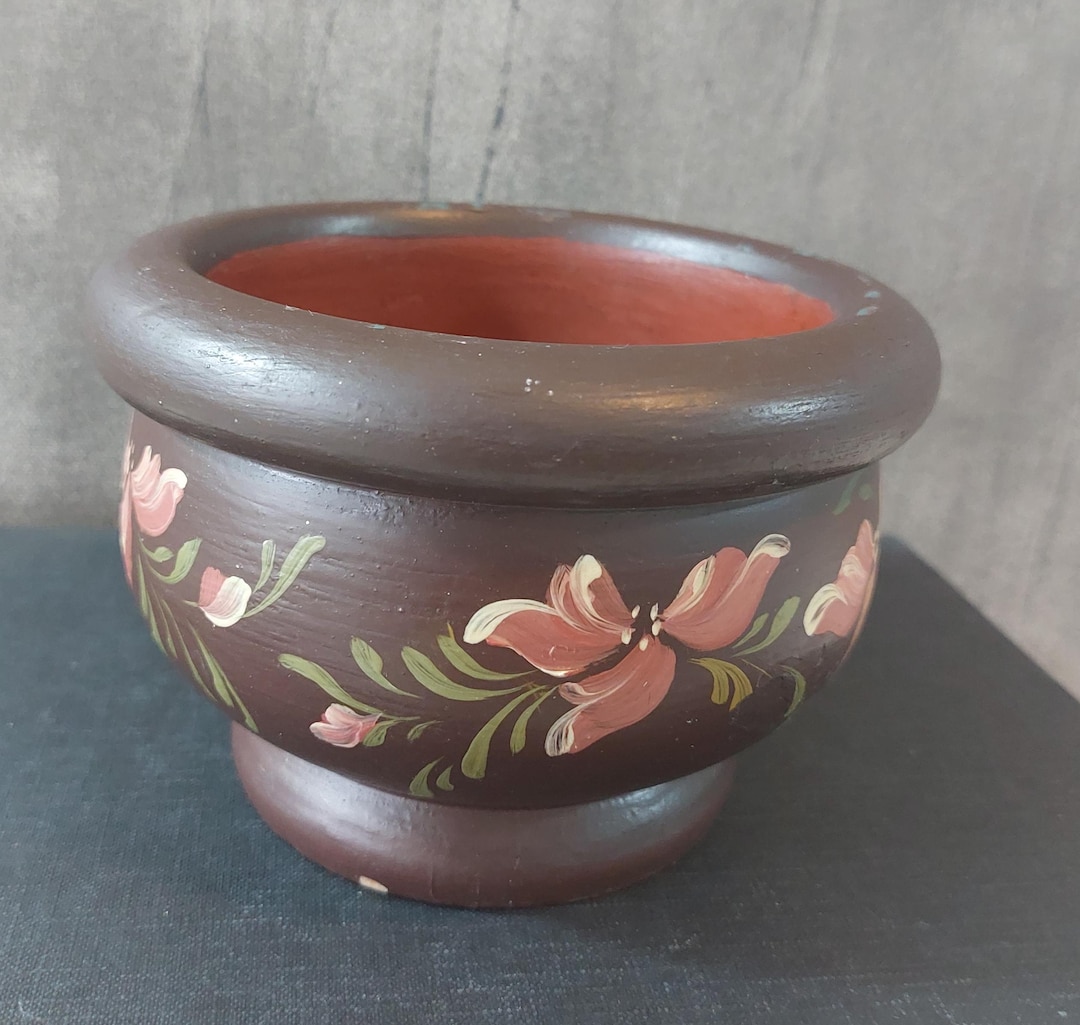 Vintage Norwegian Rosemaling Bowl | Handpainted | Wooden Bowl ...