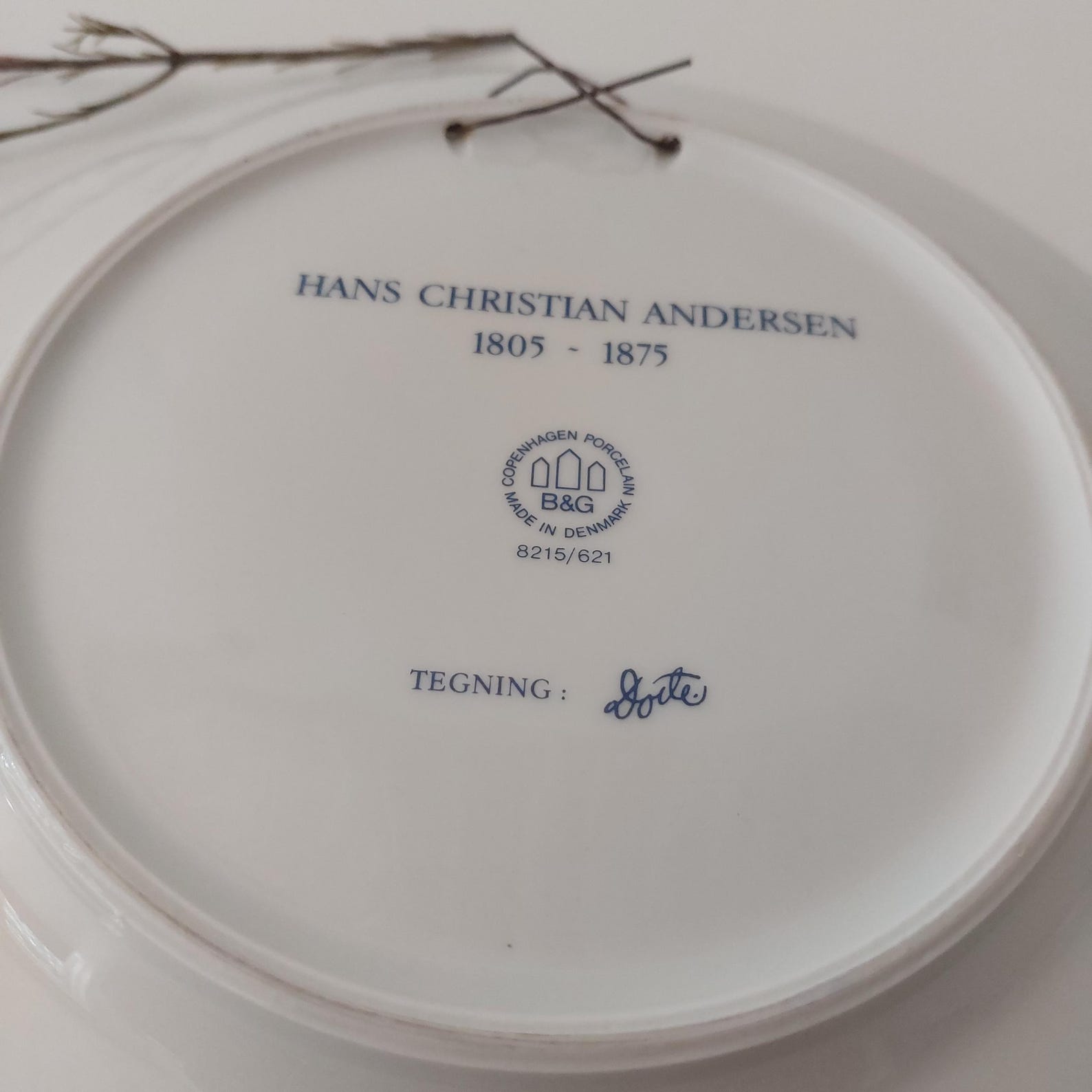 Vintage Bing & Grondahl | Hans Christian Andersen Wall Plate | Blue and ...