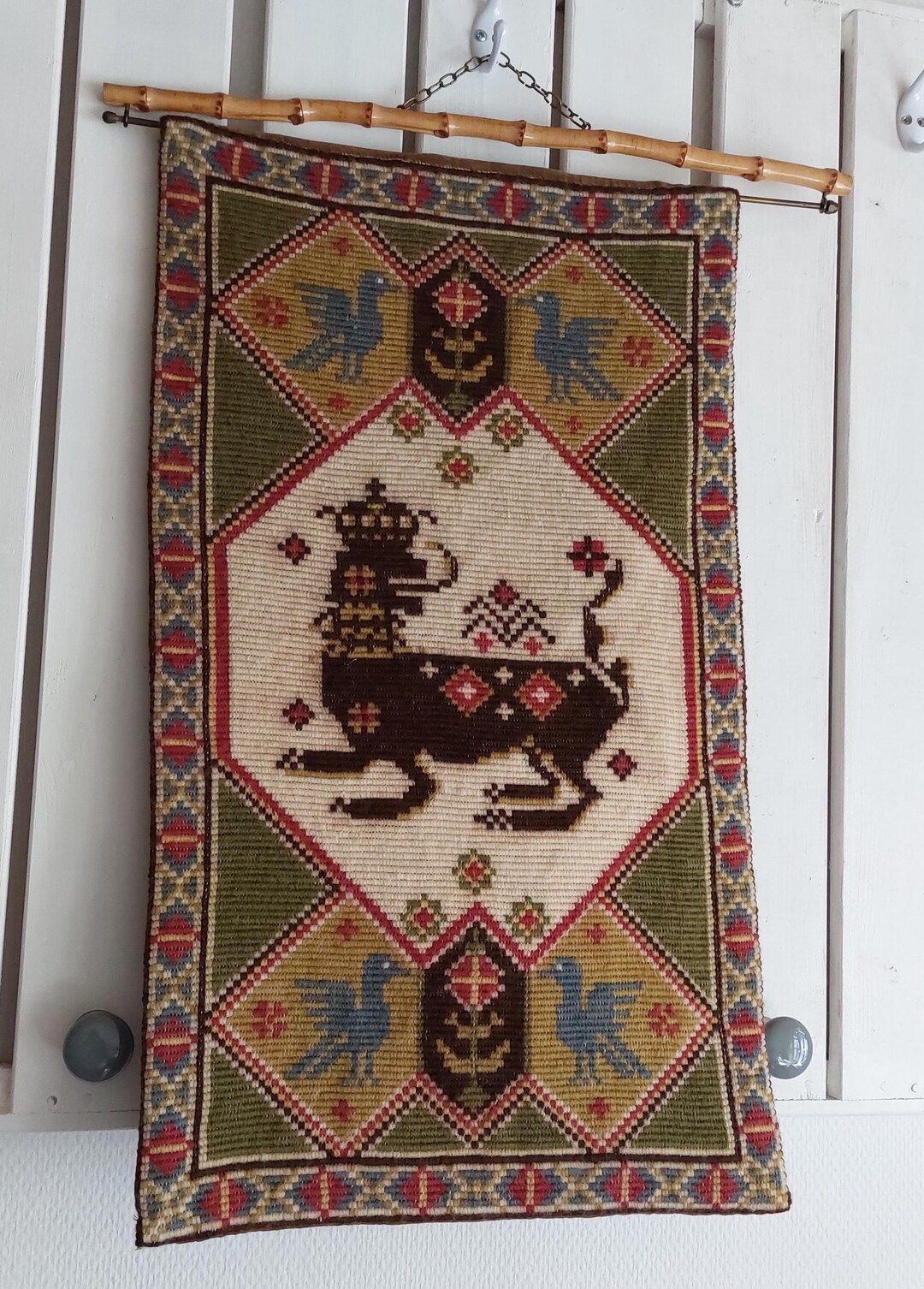 Vintage Scandinavian | Lion | Heraldic Animal | Wall Hanging | Bell ...