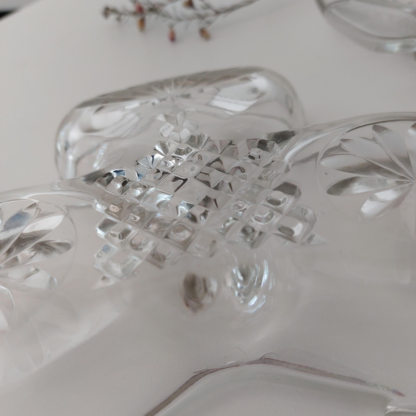 Vintage Spade Glass Dishes set of Two Alice in Wonderland Tea Party ...