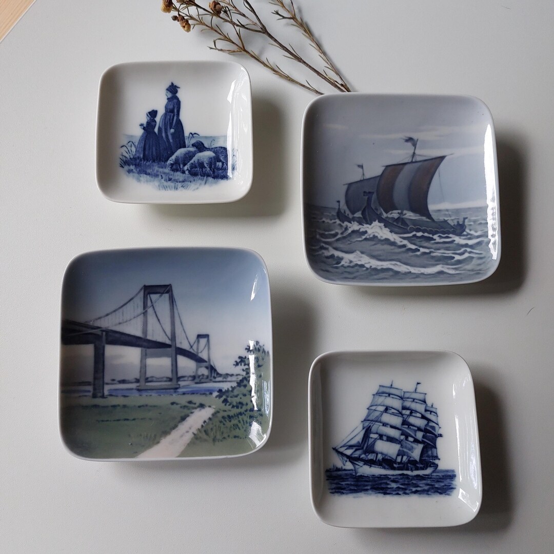 Vintage Royal Copenhagen | Curated Wall Plates| Wall Decor | Set of 4 ...