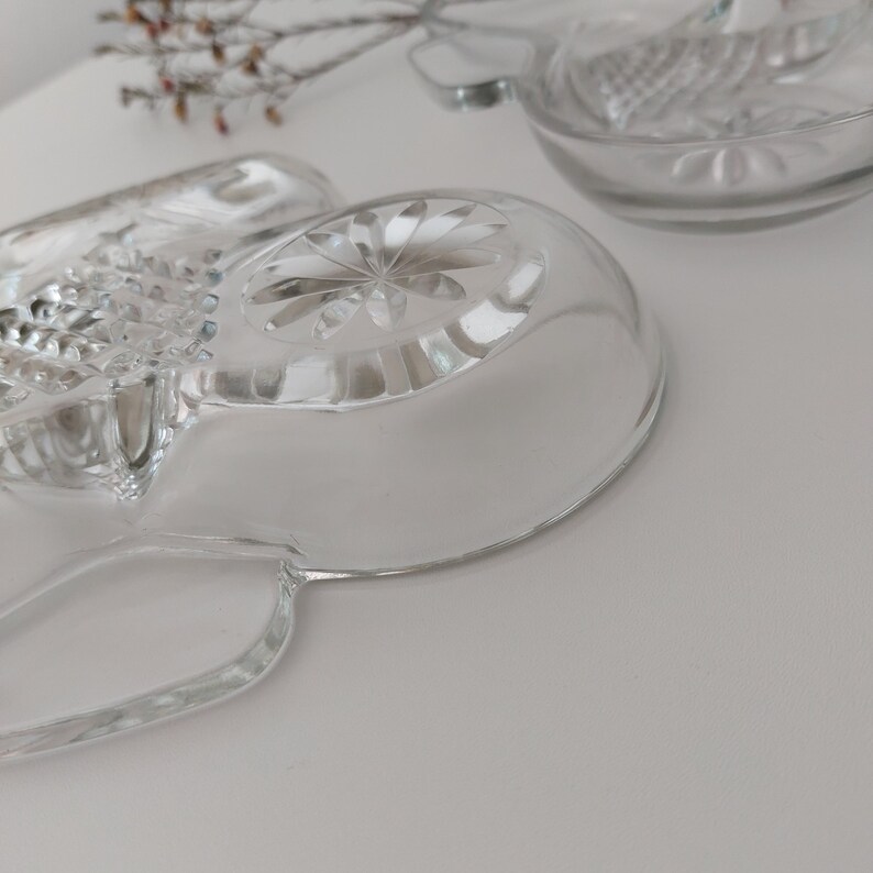 Vintage Spade Glass Dishes set of Two Alice in Wonderland Tea Party ...