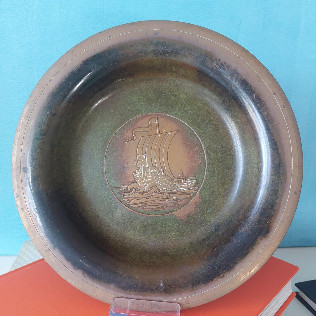 Vintage Swedish | Mid Century | Patinated Bronze Bowl | Wall Plate ...