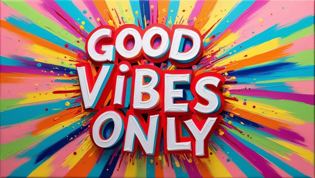 Good Vibes Only Wall Art Inspirational Home Decor Positive Quote Print ...