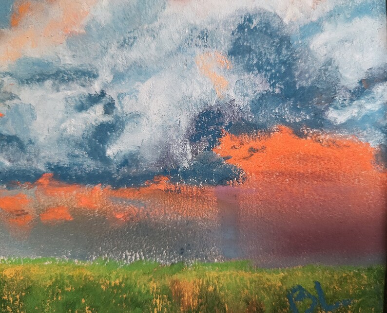 Texas Hill Country Art Small Landscape Painting Soft Pastel Painting ...