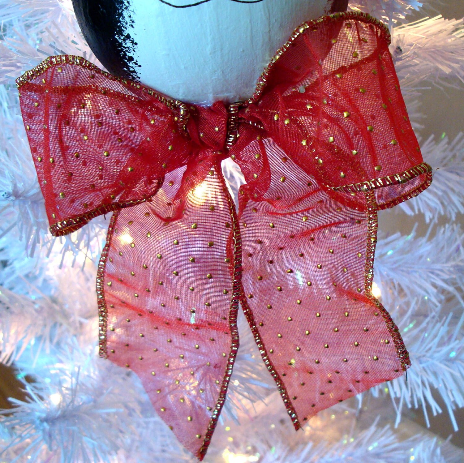 Christopher Calico Cat Angel Ornament With Red and Gold Bow | Etsy