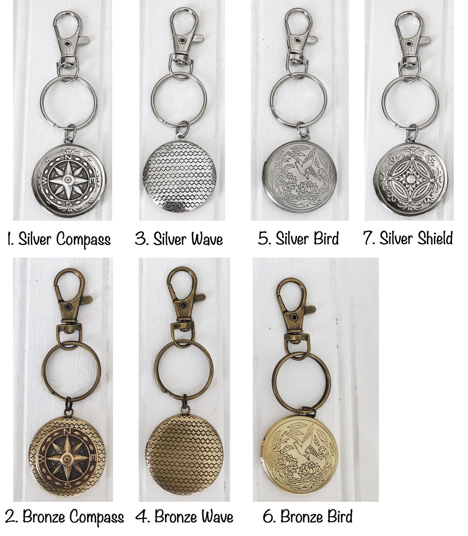 Keychain Locket / Locket Keychain / Mens Locket / Compass - Etsy