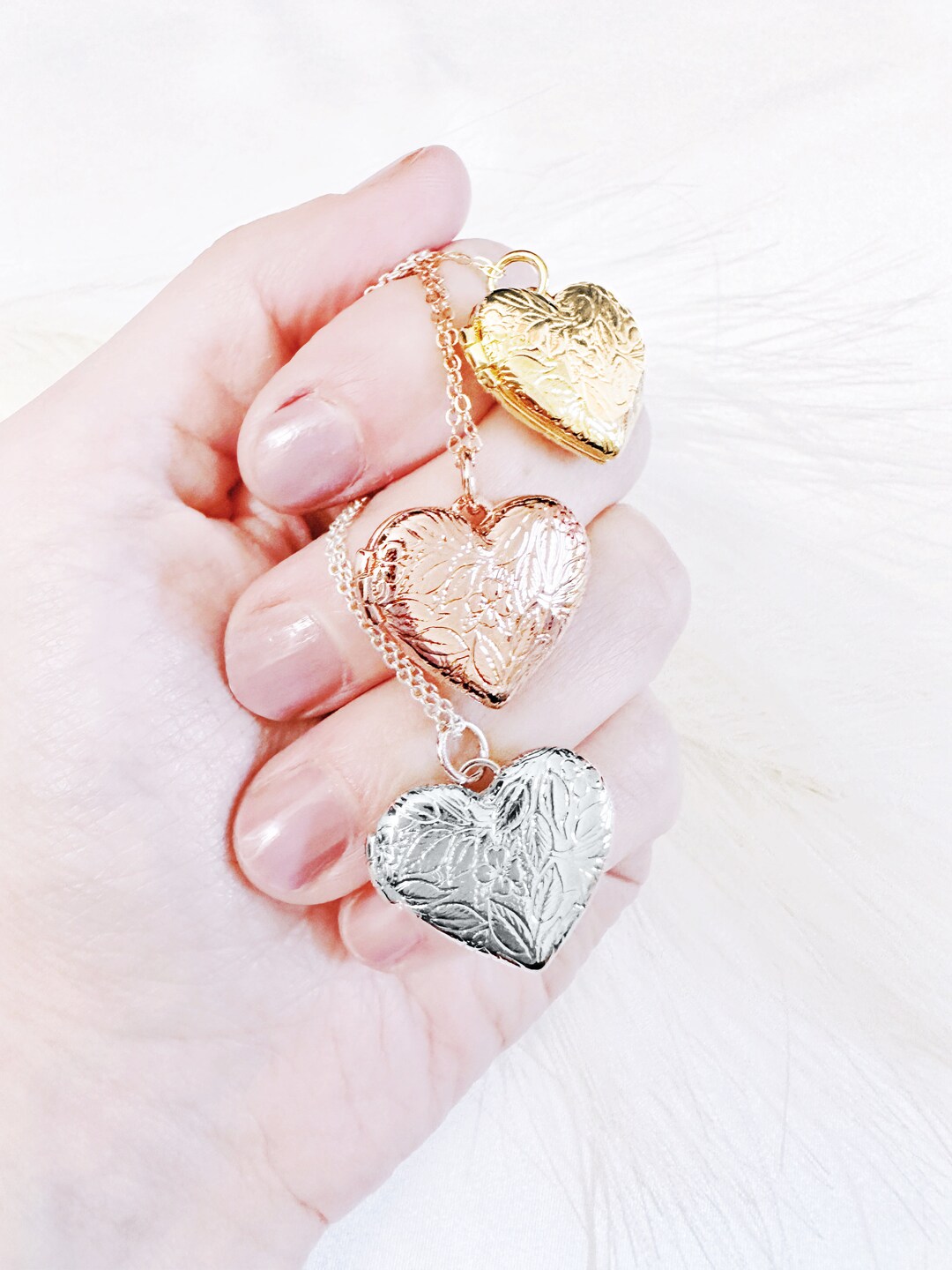 Heart Locket / Heart Shaped Locket / Flower Locket / Locket Necklace ...