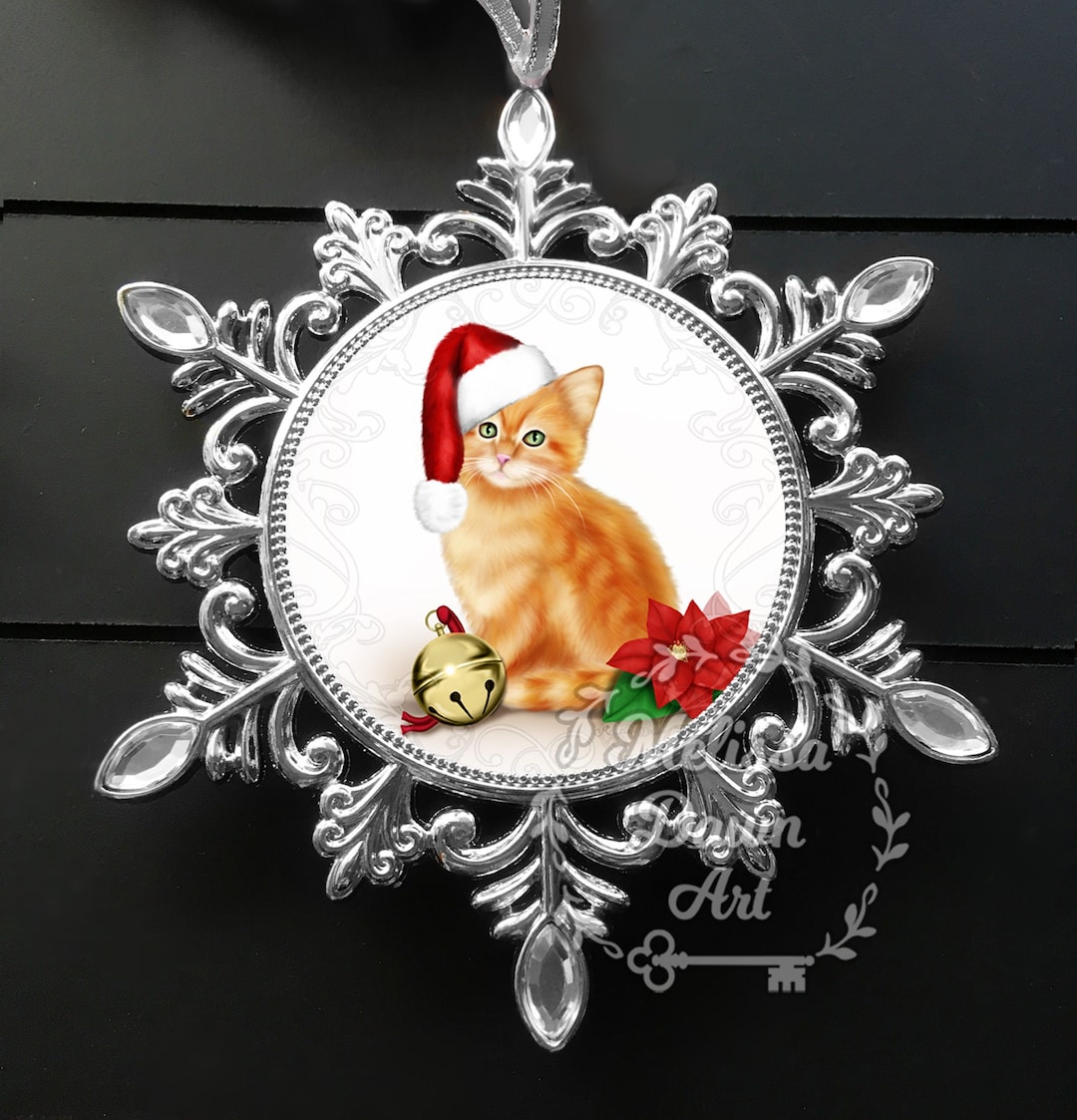 Ginger Cat Ornament / Orange Cat Ornament / Cat Ornament / Cat Lovers ...