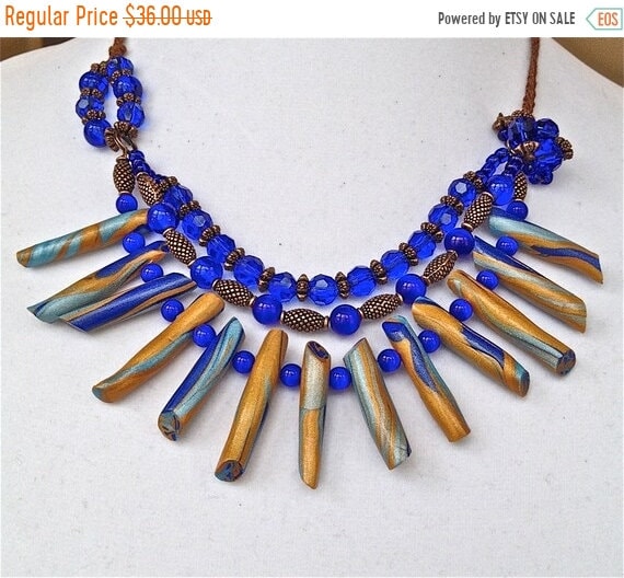 Polymer Clay Beaded Necklace Women Jewelry Necklace Boho | Etsy