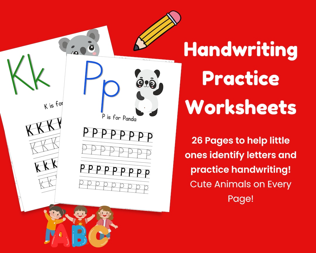 Preschool Pre-k Kindergarten Elementary Handwriting Practice Bundle ...