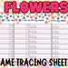 Flowers Girl's Custom Name Tracing Sheets, Personalized Name Tracing ...