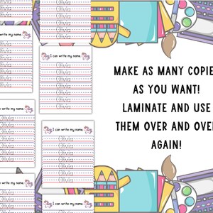 Unicorn Girl's Custom Name Tracing Sheets, Personalized Name Tracing ...