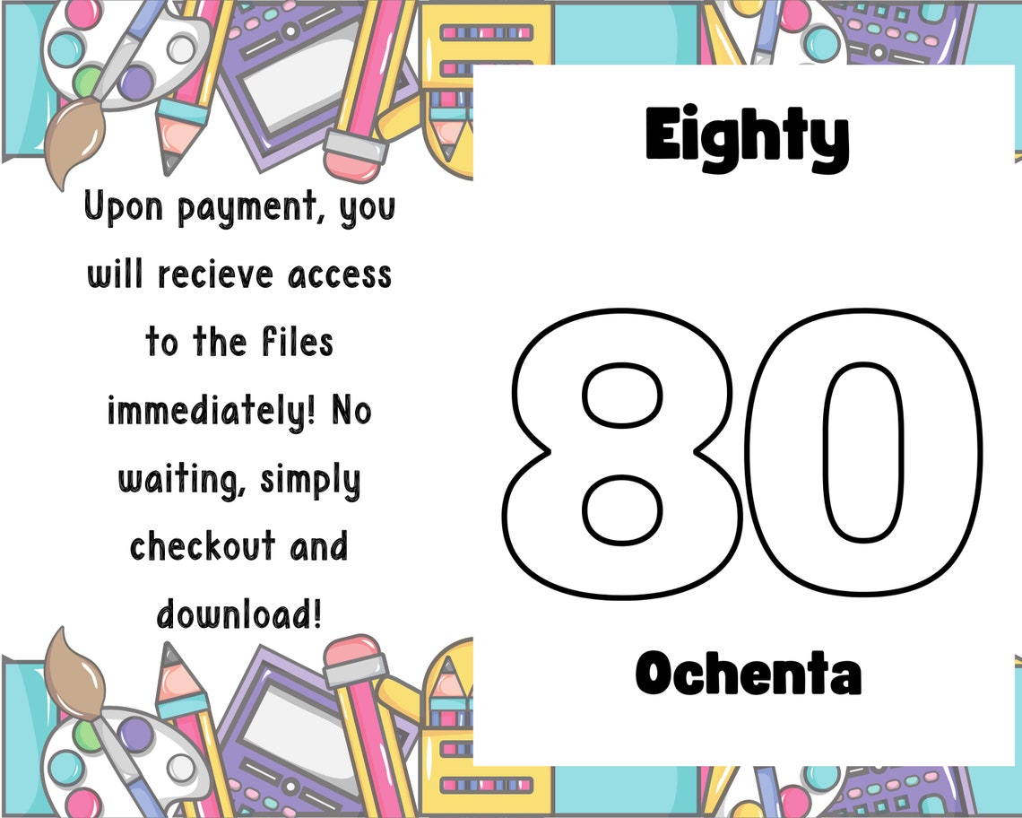 English-spanish Bilingual Numbers Bundle 1-100, Numbers Practice ...