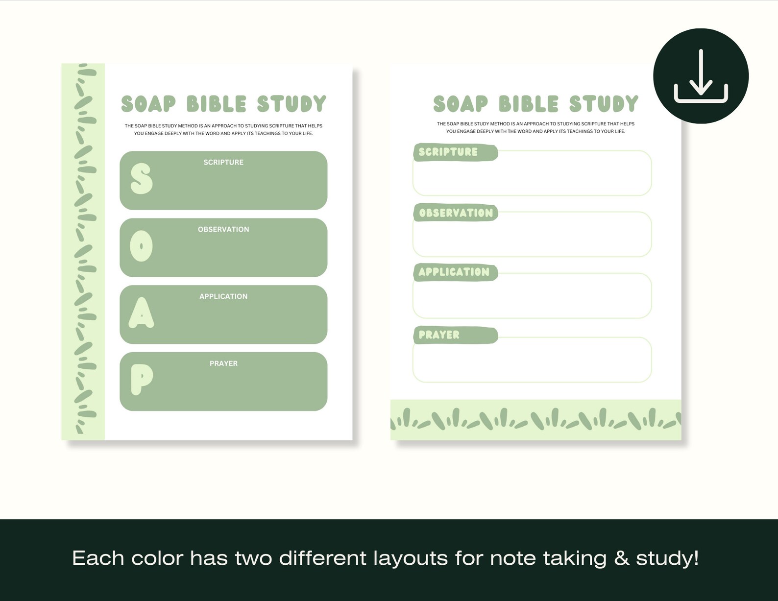 SOAP Bible Study Printable Printable Christian Scripture Worksheet ...