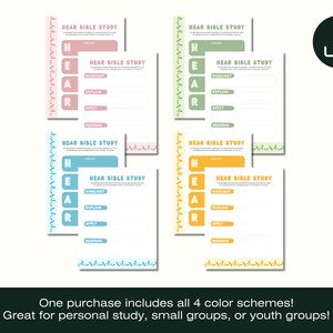 HEAR Bible Study Printable Printable Christian Scripture Worksheet ...