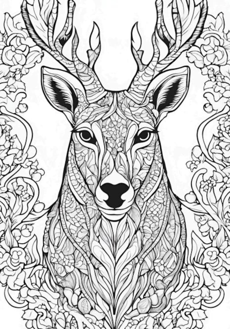 Challenging Coloring Pages for the Creative at Heart - Etsy