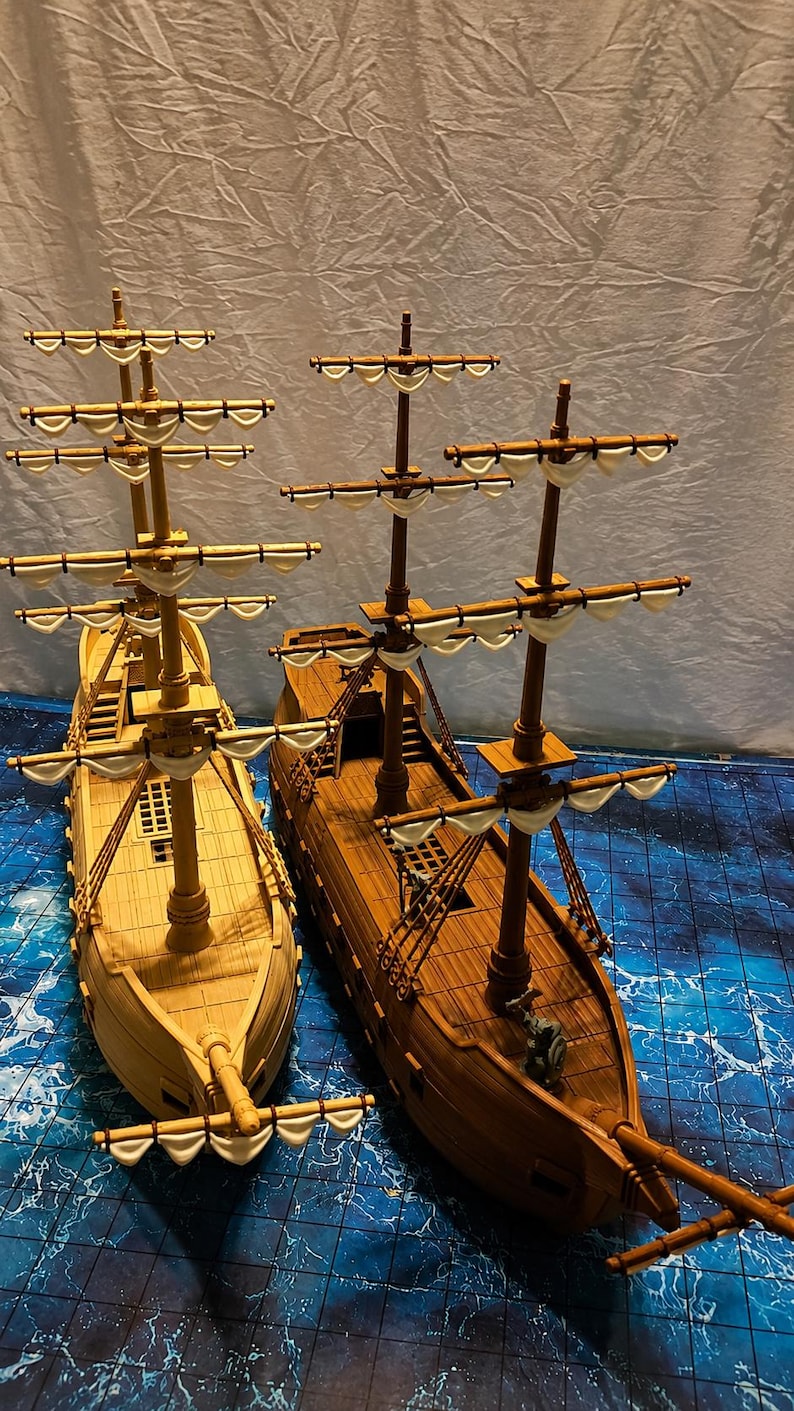 D&D Fantasy Table-top Large Ship, Three-levels, Magnetic, Modular, for ...