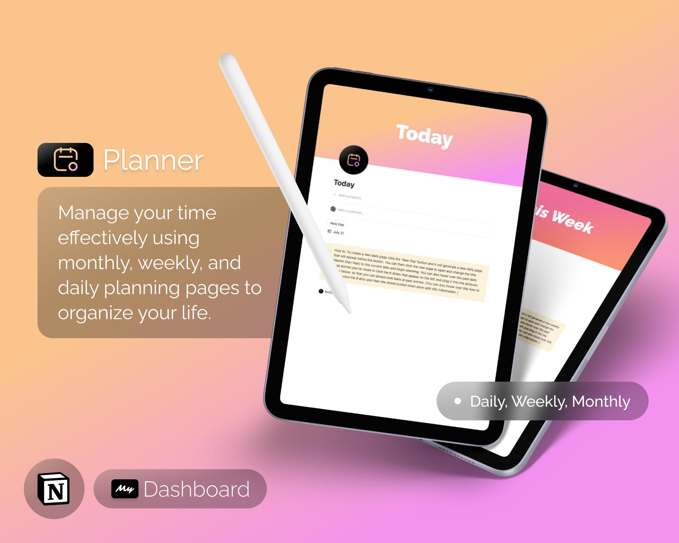 Notion Ultimate Life Planner Notion Template Notion Dashboard That Girl ...