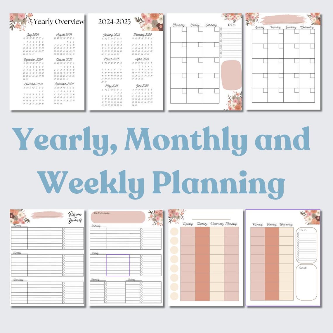Undated Student Planner Printable Academic Planner Printable Life ...