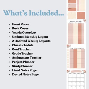 Undated Student Planner Printable Academic Planner Printable Life ...