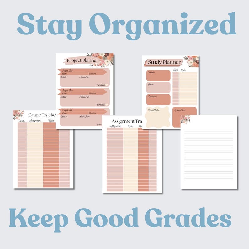 Undated Student Planner Printable Academic Planner Printable Life ...