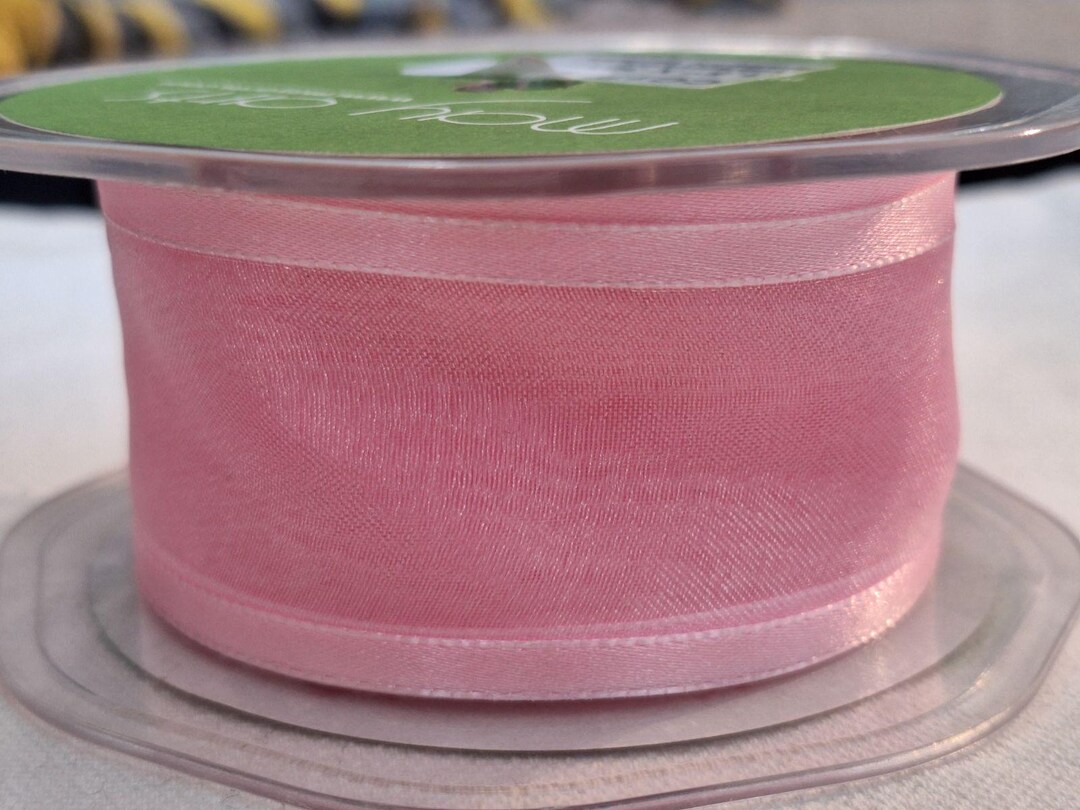 Pink Sheer Ribbon by the Yard - Etsy