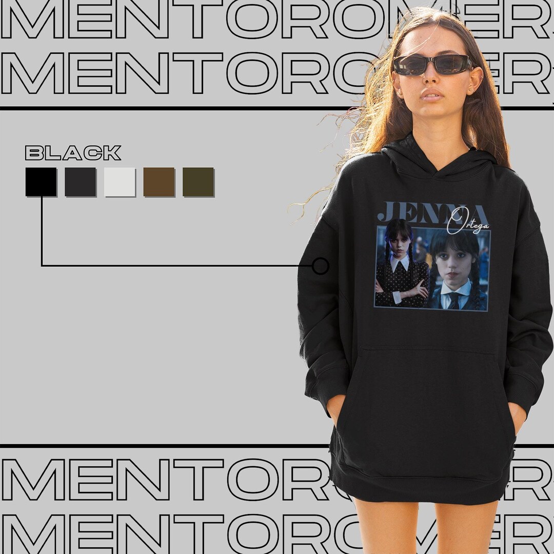 Jenna Ortega Hoodie, Vintage Jenna Ortega Fan Hooded Sweatshirt, Jenna ...