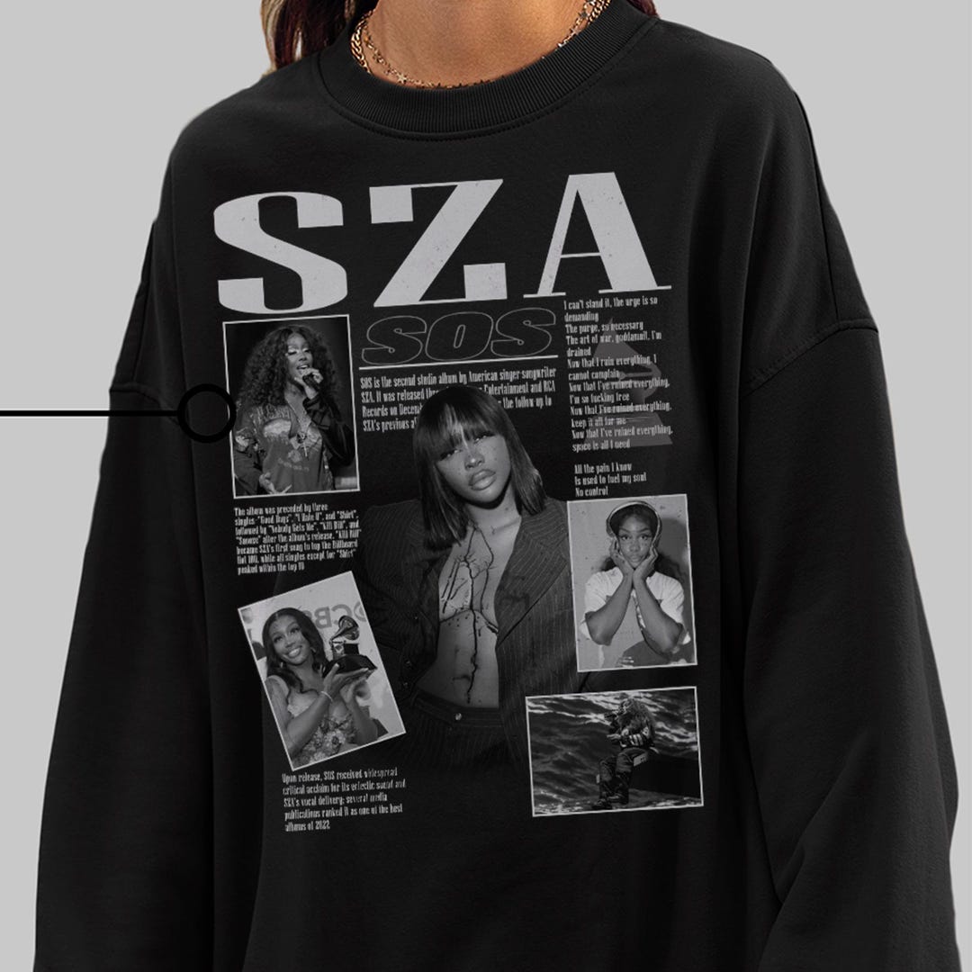 SZA Sweatshirt, Vintage SZA Fan Sweatshirt, SZA and Kendrick Lamar ...