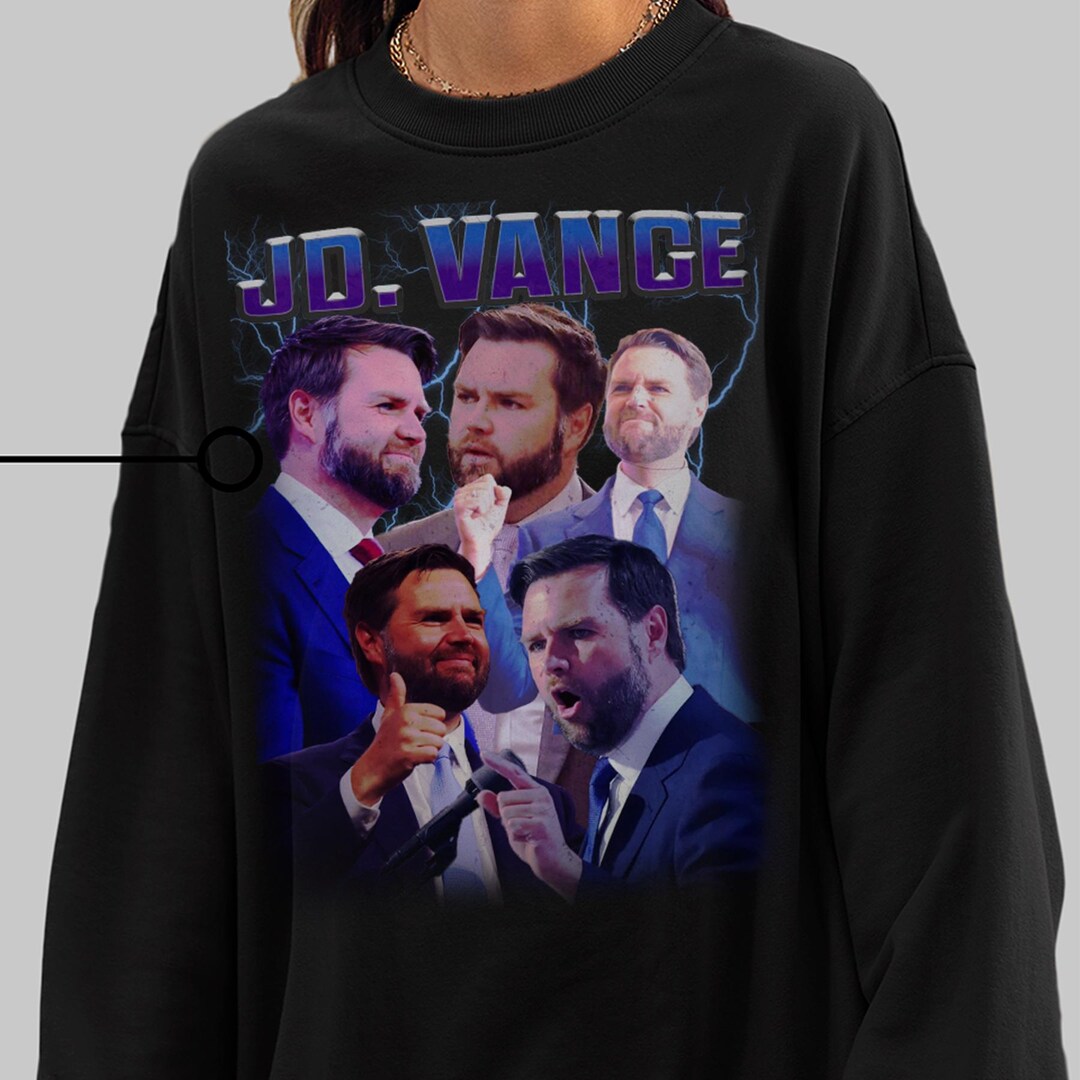 JD Vance Sweatshirt, Vintage JD Vance Fan Sweatshirt, JD Vance Crewneck ...