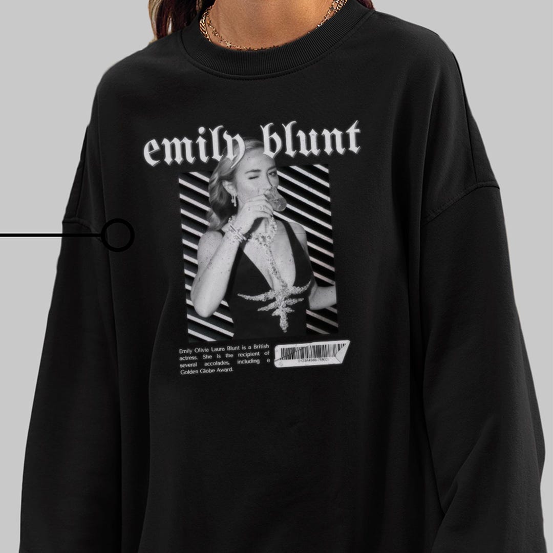 Emily Blunt Sweatshirt, Vintage Emily Blunt Fan Sweatshirt, Emily Blunt ...