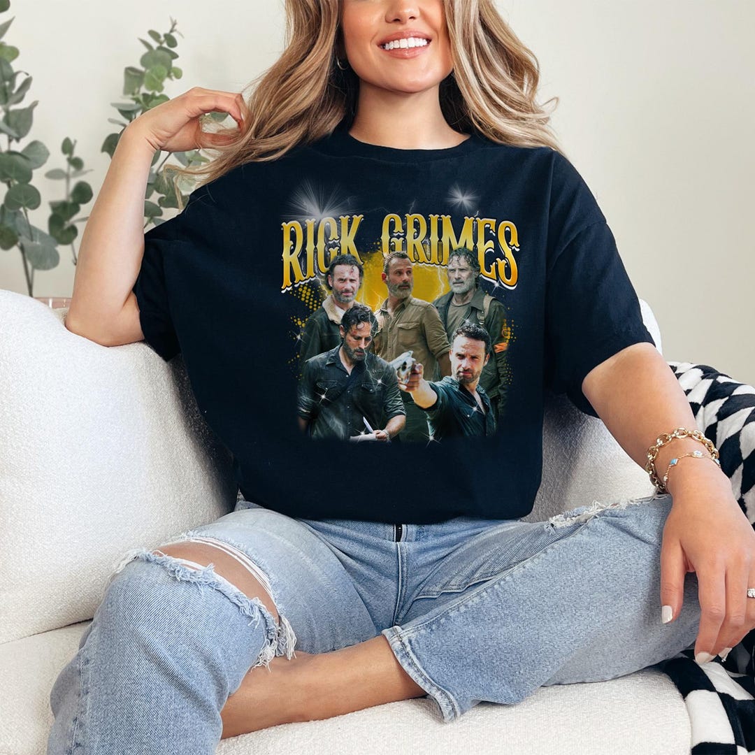Rick Grimes Shirt, Vintage Andrew Lincoln Sweatshirt, TWD Retro Tshirt ...