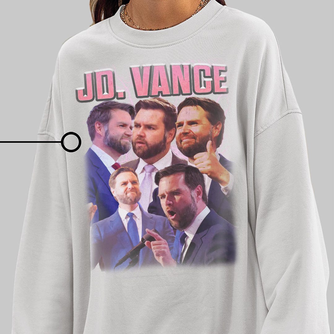 JD Vance Sweatshirt, Vintage JD Vance Fan Sweatshirt, JD Vance Crewneck ...