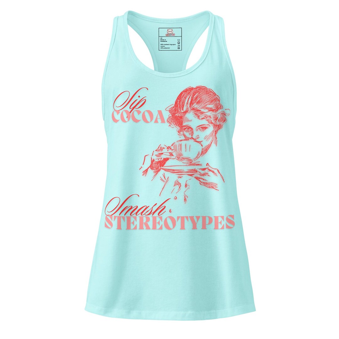 Sip Cocoa Smash Stereotypes Pink Women’s Fitted Racerback Tank Top - Etsy