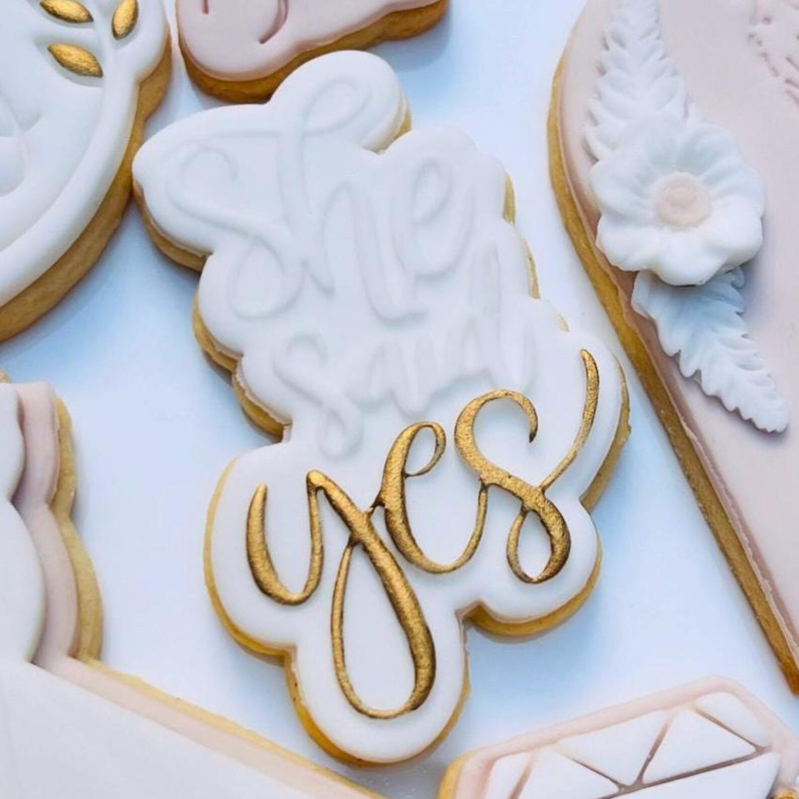 She Said Yes Wedding Cookie Cutters Stamp for Cake Cupcake Cookie ...