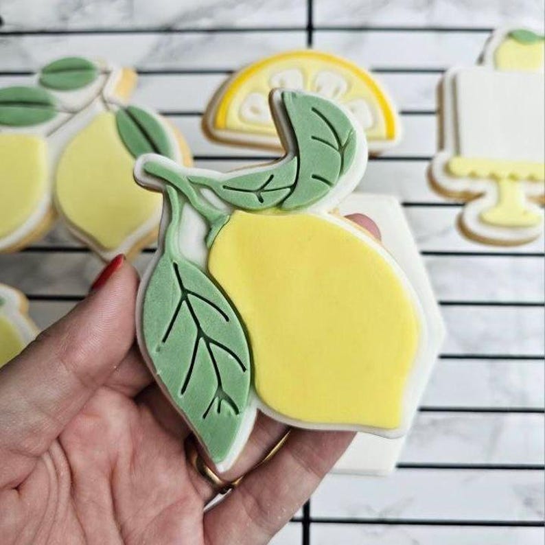 Lemon With Leaf Cookie Cutters Stamp for Cake Cookie Decorating Tools ...
