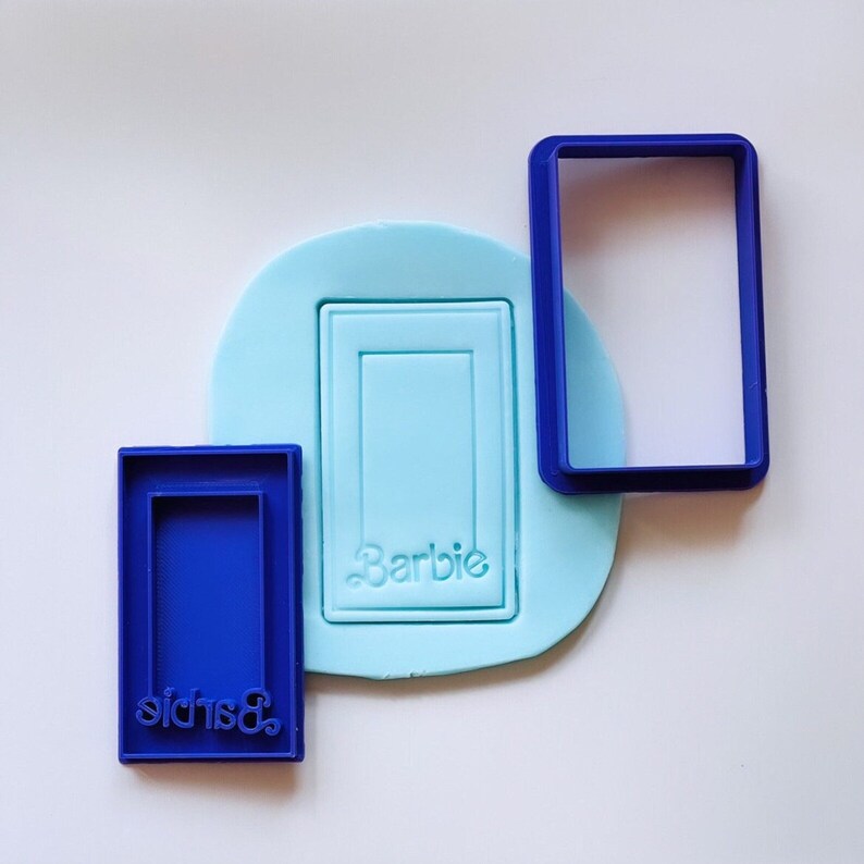 Barbie Box Doll Frame Cookie Cutters Fondant Stamp Cutters Mould Cake ...